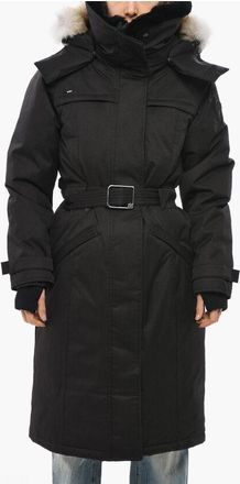 Nobis Belted SHERA Down Jacket with Furred Hood size L