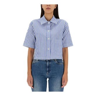 Margaret Howell Femme, Blouses et Chemises, Bleu, Taille: 38 FR Drop Pocket Shirt