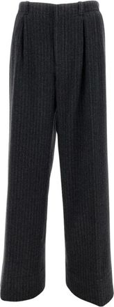 Durazzi Milano Femme, Pantalons, Gris, Taille: 46 FR Pinstripe Wide Pantalons