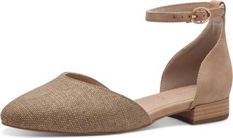Jana Damen Ballerinas mit verstellbarem Riemen Vegan, Beige (Jute Comb), 38 EU