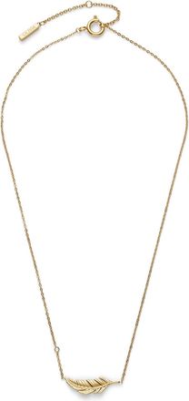 Olivia Burton Halskette f&uuml;r Damen Kollektion FEATHERS aus Gelbgold Mit Einem Charm In Form Einer Feder - 24100213