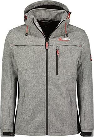 Geographical Norway tarmak men Veste Softshell Capuche Homme Impermeable - Manteau Outdoor Blouson Coupe Vent Tactique Resistant - Randonnee Ski Automne Hiver Printemps (