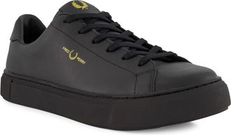 Fred Perry Herren Sneaker schwarz Glattleder