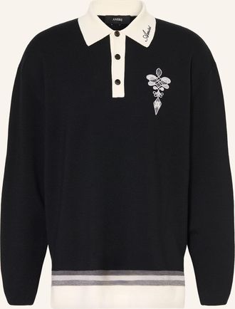 Amiri Amiri Strick-Poloshirt schwarz