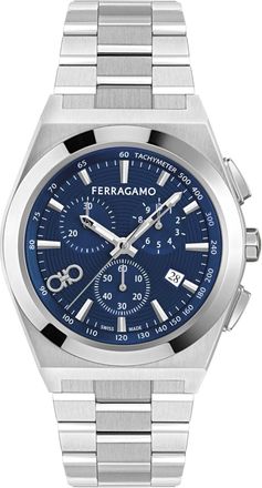 Ferragamo Uhren - Quarz-Chronographenuhr Vega Chrono - Gr. unisize - in Silber - f&uuml;r Damen