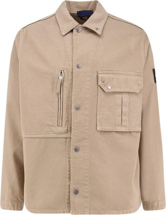 Stone Island Homme, Vestes, Beige, Taille: M Cotton Overshirt