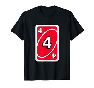 Uno Halloween Red 4 Karte T-Shirt