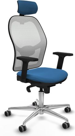 Piqueras y Crespo Home Office Jorquera Stuhl mit 2D-Armlehnen, h&ouml;henverstellbarer Lendenwirbelst&uuml;tze und h&ouml;henverstellbarem Kopfteil und Neigungsverstellung, ausgestatt