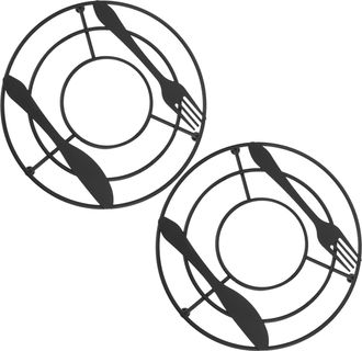 Valiclud 2st&uuml;cke Hitzebest&auml;ndige Untersetzer Aus Eisen Runde Platzsets F&uuml;r Tischsets Und Sch&uuml;sselsets Sch&uuml;tzt Vor Hitze Und Kratzern Langlebig Und Geruchsneutr