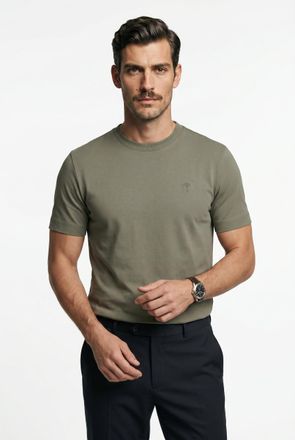 Joop T-Shirt JOOP Priamo, Herren, Gr. XXL, gr&uuml;n (khaki), Single Jersey, Obermaterial: 100% Baumwolle, clean, unifarben, regular fit normal, Rundhals, abges