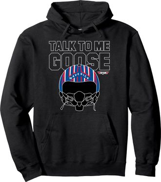 Top Gun Talk To Me Goose Maverick-Helm Pullover Hoodie
