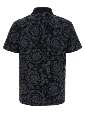 Versace Mens Gray Cotton Polo Shirt