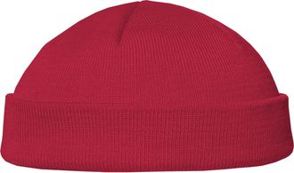 Hanseheld Strickm&uuml;tze Seeb&auml;r Baumwolle Dockerm&uuml;tze kurz flach - Rot | Baumwollstrick | Seemann | Feinstrick | Blau | Dunkelblau | Made in Germany | Bio