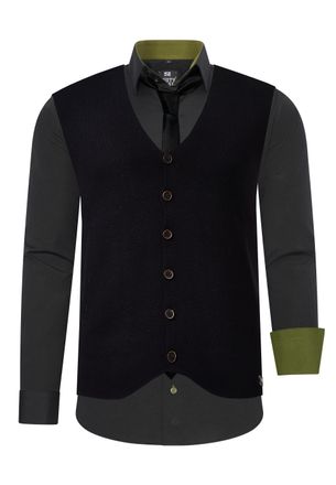 Rusty Neal Hemd mit Weste und Krawatte 3-teilig