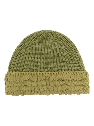Moncler Gerippte Beanie - Gr&uuml;n