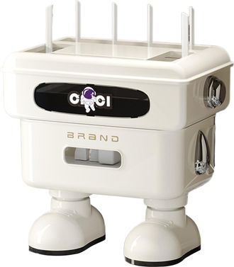 Generic WLAN Router Aufbewahrungsbox,Roboter Schreibtisch | Router Organizer,Zuhause Wohnzimmer Schlafzimmer Arbeitszimmer TV-St&auml;nder Arbeitsplatz Entertainme