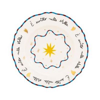 BITOSSI HOME Assiette creuse Pangea - Jaune - Porcelaine - Designer Pangea