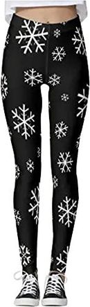 Generic Legging de sport pour femme - Bonhomme de neige - P&egrave;re No&euml;l - Course &agrave; pied - F&ecirc;te des femmes - Pilates - Pantalon de yoga personnalis&eacute;, Noir, XXL