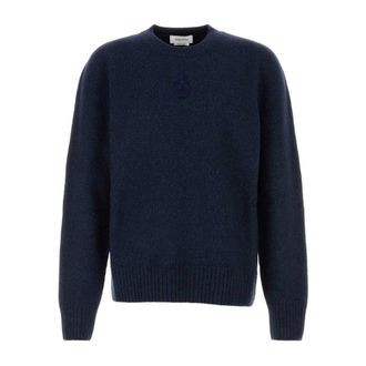 Alexander McQueen Wollmischung Melange Pullover - - Knitwear - Herren - Blau - S