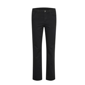 Kaffe Schwarze Tiefe Straight Leg Jeans - - Jeans - Damen - Schwarzk - XS