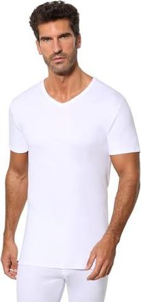Abanderado Termal algodón Invierno Cuello uve Haut Thermique, Blanc (Blanco 001), Medium (Taille Fabricant: M/48) Homme