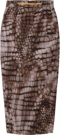 Elisabetta Franchi Femme, Jupes, Multicolore, Taille: 44 FR Midi Skirt