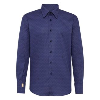 Billionaire Boys Club Shirt Gold Cut LS/Milano Lion - - Shirts - Herren - Blau - XS