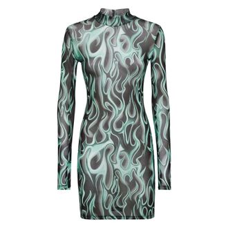 Philipp Plein Femme, Robes, Multicolore, Taille: 44 FR Mini Dress Flame