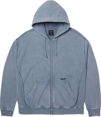 HUF Huf, Homme, Sweatshirts et sweats &agrave; capuche, Bleu, Taille: XL Pacific Wash FZ Sweat &agrave; capuche