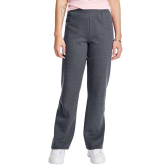 Hanes EcoSmart Damen-Sweathose aus Fleece, zierlich, mit offenem Boden, zierlich, 71 cm, Slate Heather - Petite, X-Groß