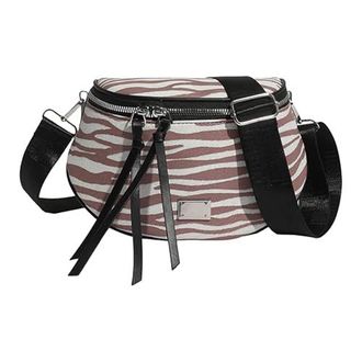 Generic Sac &agrave; bandouli&egrave;re en cuir synth&eacute;tique imprim&eacute; l&eacute;opard z&eacute;br&eacute; pour femme, travail, shopping, voyage, quotidien, rose, 400.00x250.00x150.00mm/15.75x9.84x