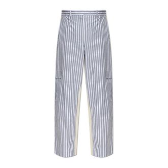 Stella McCartney Oversized Cargo-Hose mit gemischten Streifen - - Trousers - Damen - Blau - M