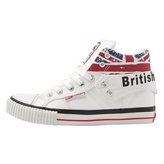 British Knights Herren ROCO Hohe Sneaker, Wei&szlig; White Union Jack 1, 43 EU