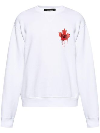 Dsquared2 chemise en coton à logo imprimé - Blanc