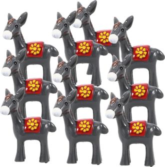 BESTONZON 10 St&uuml;ck Mikro-Landschaft Kleiner Esel Tier Miniatur-Esel Kunsthandwerk Miniatur-Esel Esel-Ornament Esel Winziges Skulptur Esel Spielzeug