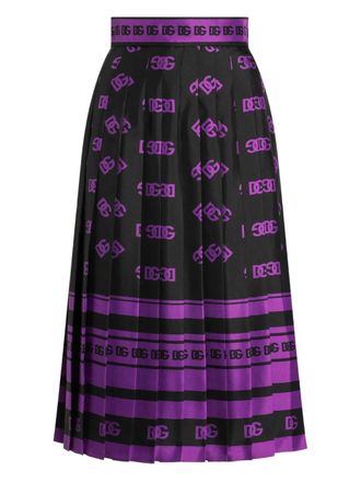 Dolce & Gabbana Midirock mit Falten - Schwarz