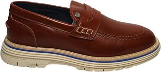 Pollini Homme, Chaussures, Brun, Taille: 44 EU Mocassins en cuir