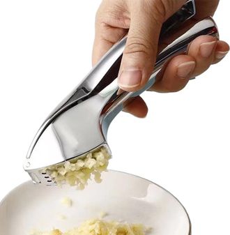 Generic Zink-Legierung Knoblauch Presse - Ergonomische K&uuml;chenhelfer Zum leichten Zerkleinern von Gl&uuml;hbirnen, Langlebiges Manuelles Kochzubeh&ouml;r F&uuml;r Genaue Erge