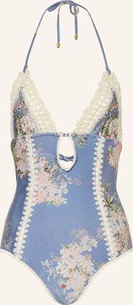 Zimmermann Neckholder-Badeanzug Cascadian blau