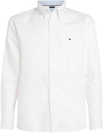 Tommy Hilfiger Herren Hemd mit Leinen LINEN BLEND SOLID RF SHIRT