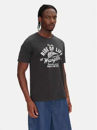 Wrangler T-Shirt Americana 112362790 Schwarz Regular Fit