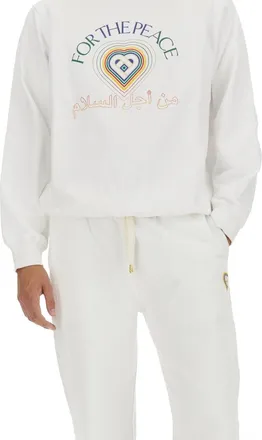 Casablanca Logo Organic Cotton Sweatshirt - White