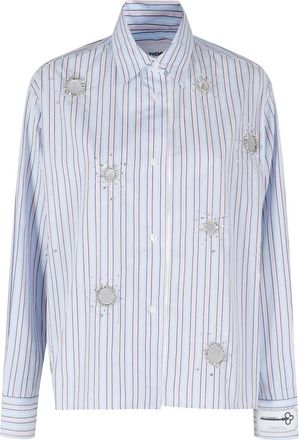 Des_Phemmes DES Phemmes, Femme, Blouses et Chemises, Bleu, Taille: 34 FR Classic Shirt