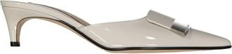 Sergio Rossi Femme, Chaussures, Beige, Taille: 35 1/2 EU SR1 Mules