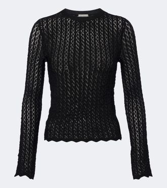 Saint Laurent Top en pointelle