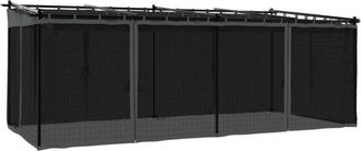 vidaXL Vidaxl - Tonnelle avec parois en filet anthracite 6x3 m acier