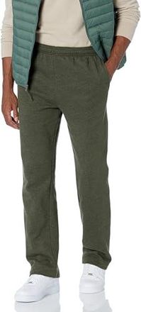 Amazon Essentials Pantalon de Survêtement en Polaire à Bas Ouvert (Existe en Grandes Tailles) Homme, Vert Olive Chiné, XXL Grande taille