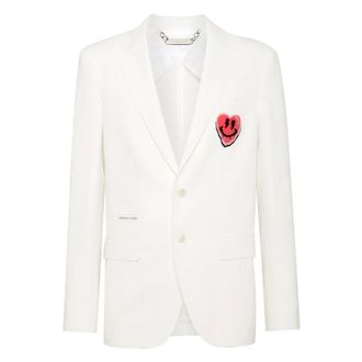 Philipp Plein Homme, Vestes, Blanc, Taille: XL Blazers