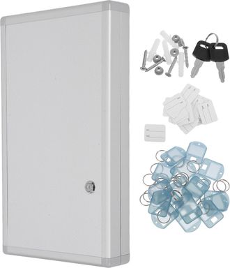 Artibetter Schl&uuml;sseltresor zur Wandmontage Abschlie&szlig;barer Metallschl&uuml;sselschrank mit 48 Haken und Etiketten Wetterfester Schl&uuml;sselorganizer f&uuml;r B&uuml;ro Zuhause und 