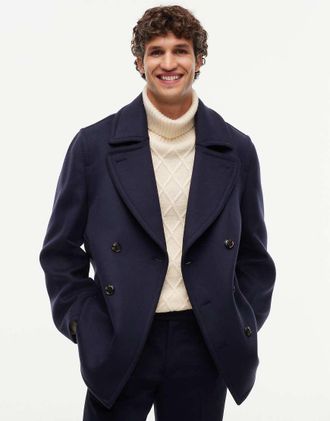 Tommy Hilfiger New york label Wollmix-Peacoat in Dunkelblau
